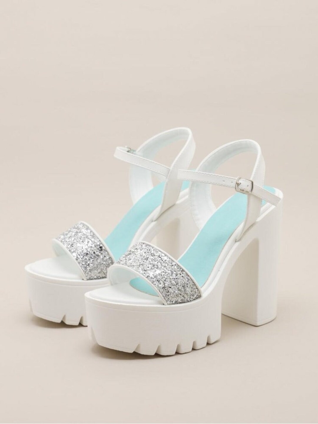 Bling Y2K Platform High Heels Glammed Kicks Round Open Toe - Etsy