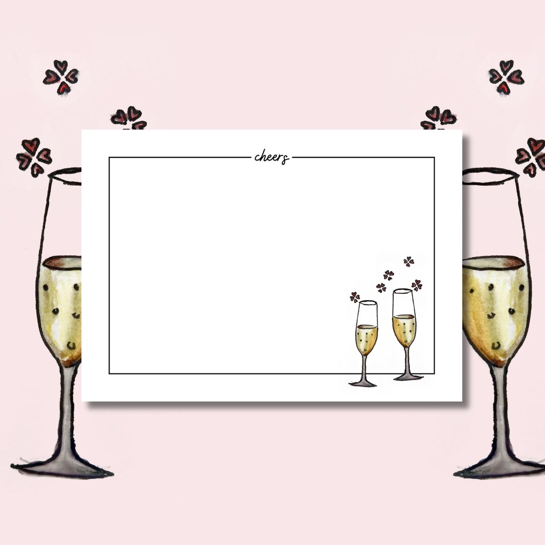 Print Yourself: Cheers Champagne Congratulations Card | Custom ...