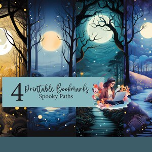 Spooky Paths Printable Bookmarks for Halloween - Etsy
