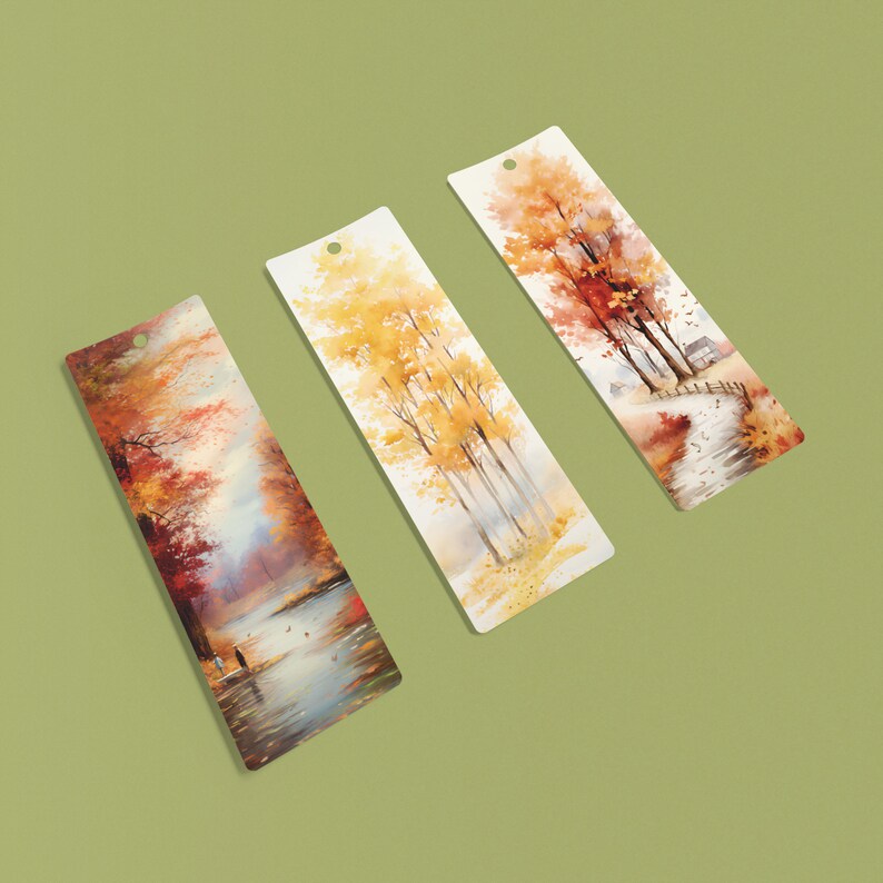 Autumn Printable Bookmarks for Fall - Etsy