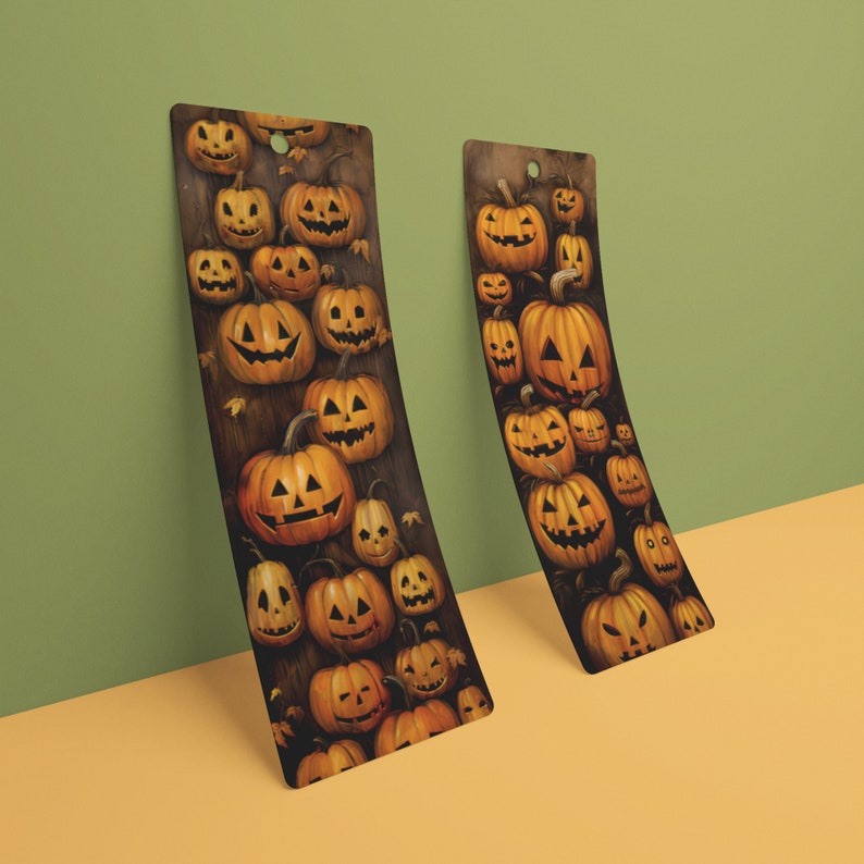 Pumpkins Galore Printable Bookmarks for Halloween - Etsy
