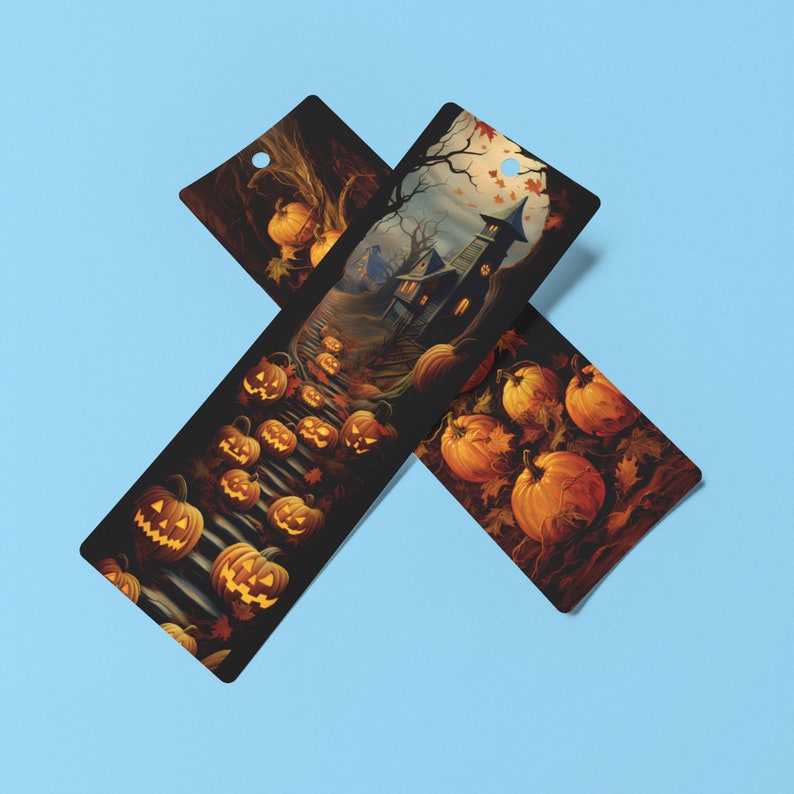 Pumpkins Galore Printable Bookmarks for Halloween - Etsy