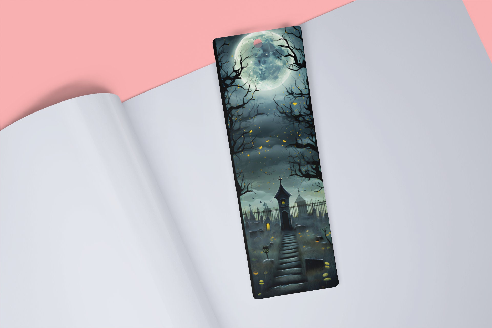Spooky Cemeteries Printable Bookmarks for Halloween - Etsy