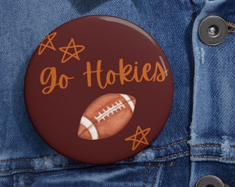 Virginia Tech Game Day Tailgate Buttons | Game Day Pins | College ...