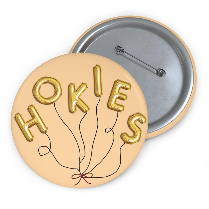 Balloon Letter Hokies Pin I 3 Inch Pin I Gameday Button I - Etsy