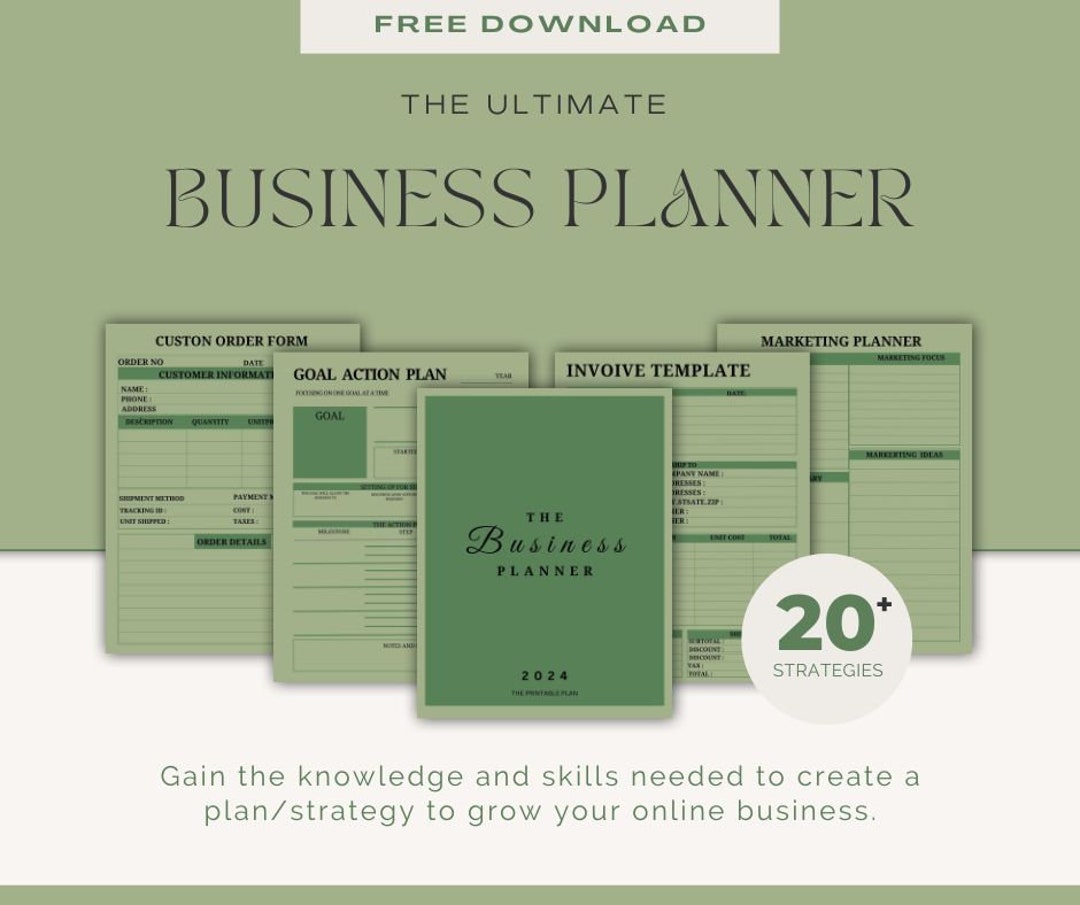 Business Planner Template printable Business Planner Small - Etsy