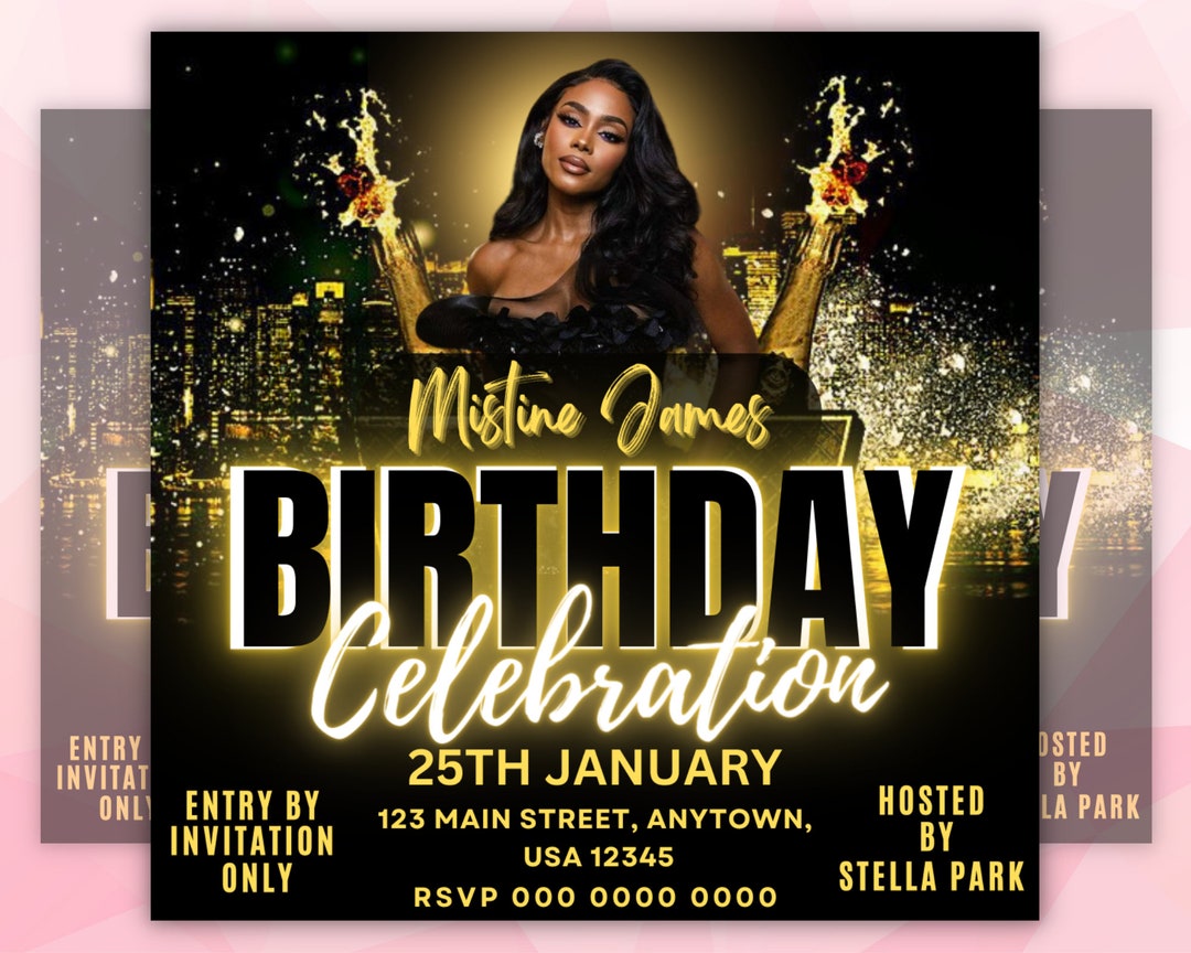 Birthday Flyer, Birthday Girl Flyer, Birthday Party, Birthday Bash ...