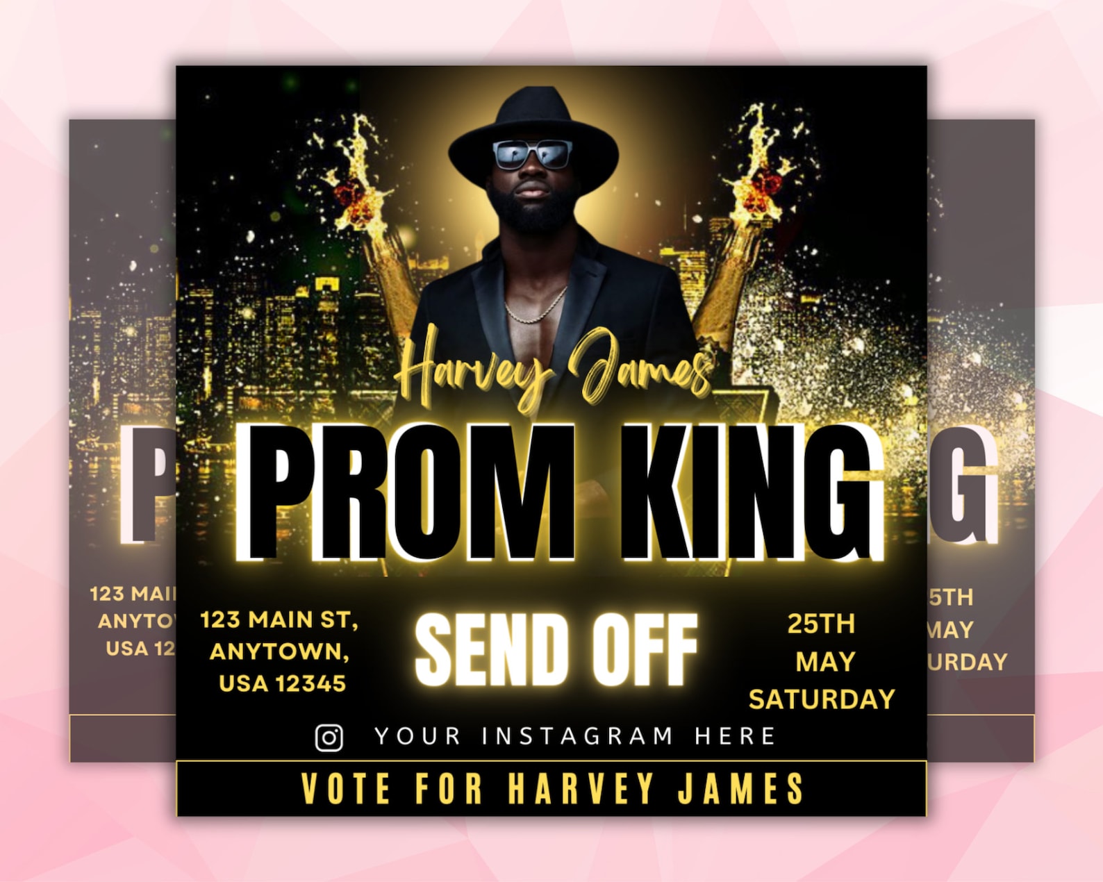 Prom Send off Flyer, Prom Send off Invitation Flyer, Prom Special Flyer ...