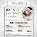 Men's Facial Specials Flyer, Facial Flyer, Facial Treatment Flyer ...