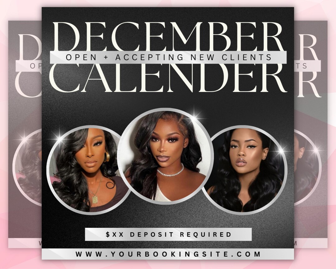 December Bookings Flyer Christmas Bookings Flyer Holiday - Etsy