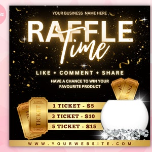 Raffle Flyer, Raffle Ticket Flyer, Giveaway Flyer, Hair Raffle Flyer ...