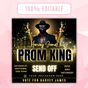 Prom Send off Flyer, Prom Send off Invitation Flyer, Prom Special Flyer ...