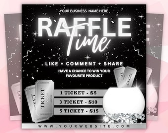 Pink Raffle Flyer Raffle Ticket Flyer Giveaway Flyer Hair Raffle Flyer ...