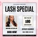 Lash Special Flyer, Lash Sale Flyer, Esthetician Lash Tech Flyer ...