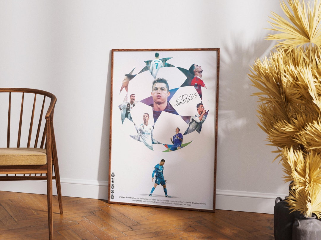 Cristiano Ronaldo Poster, CR7 Champions League Icon, Minimalist ...