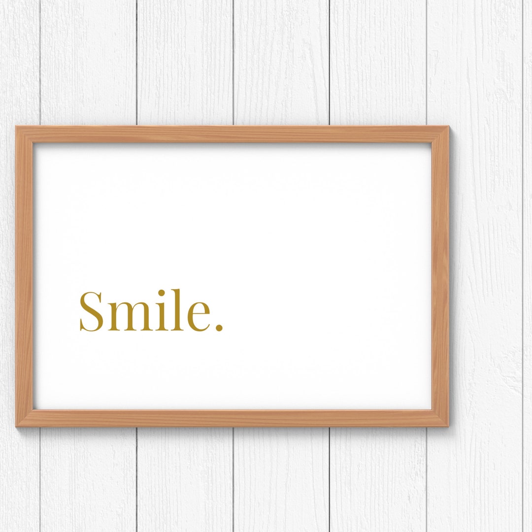 Simple Minimalist Smile Artwork, Print, Digital Download, Printable on ...