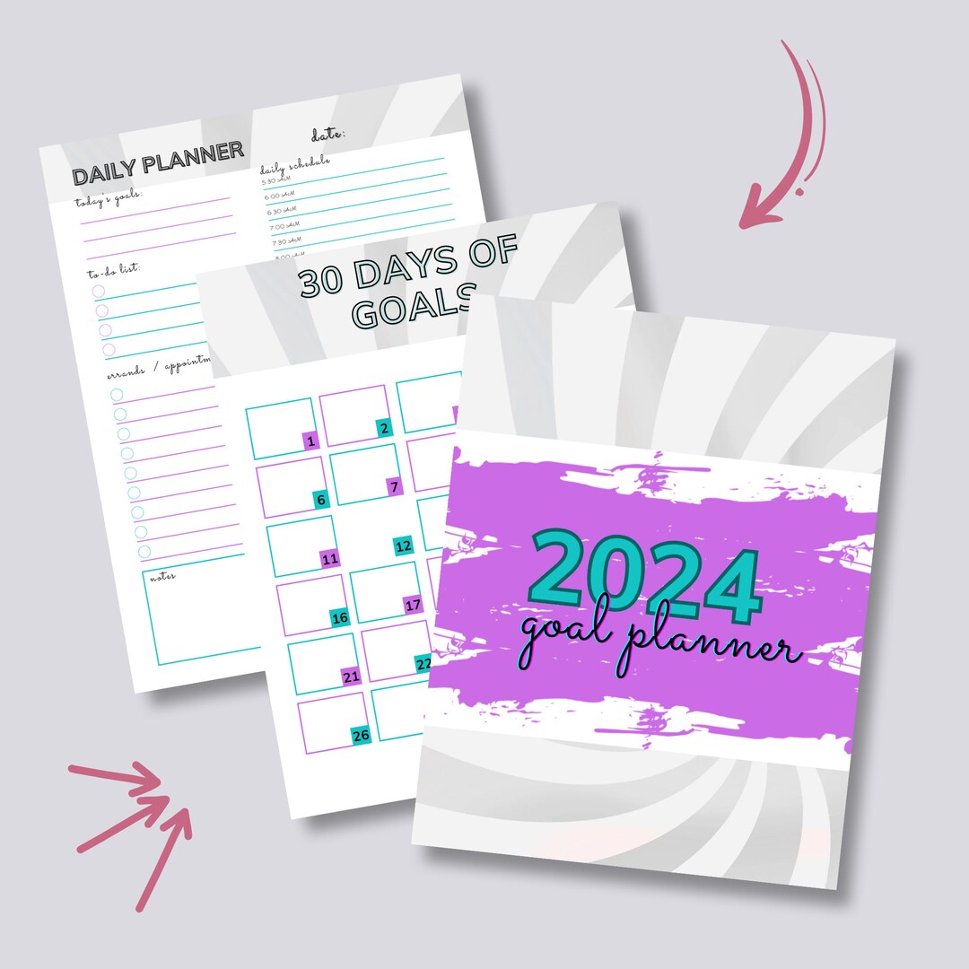 Yearly Goal Planner, 2024, Reflective Roadmap to Plan Your Achievements ...