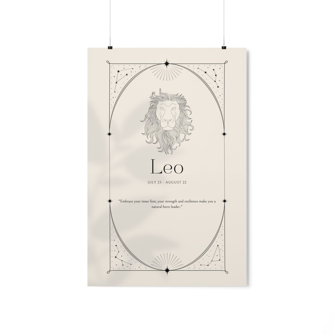 Astrology Leo Motivational Poster embrace Your Inner - Etsy