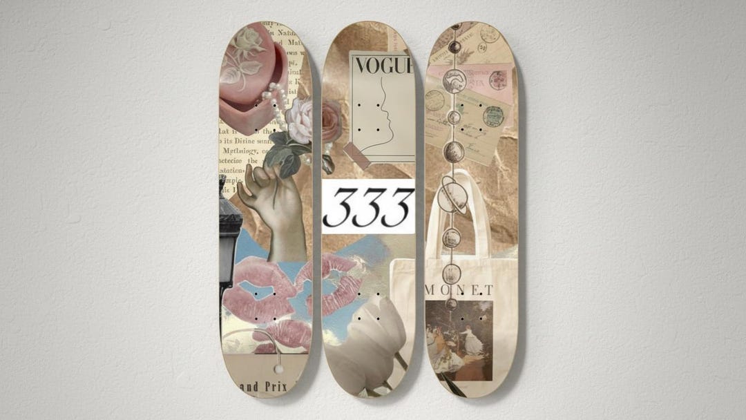 Angel Numbers - Skateboard Wall Art - 3 Set Decks Skateboard Art - Pro ...