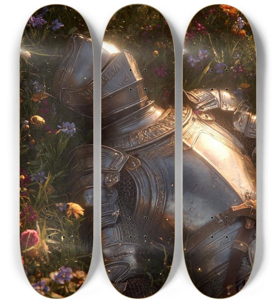 Medieval Knight Skateboard Deck Wall Art - Limited Edition Collectible ...