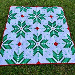 Christmas Snowflake Quilt 62 Square-ready to Ship - Etsy