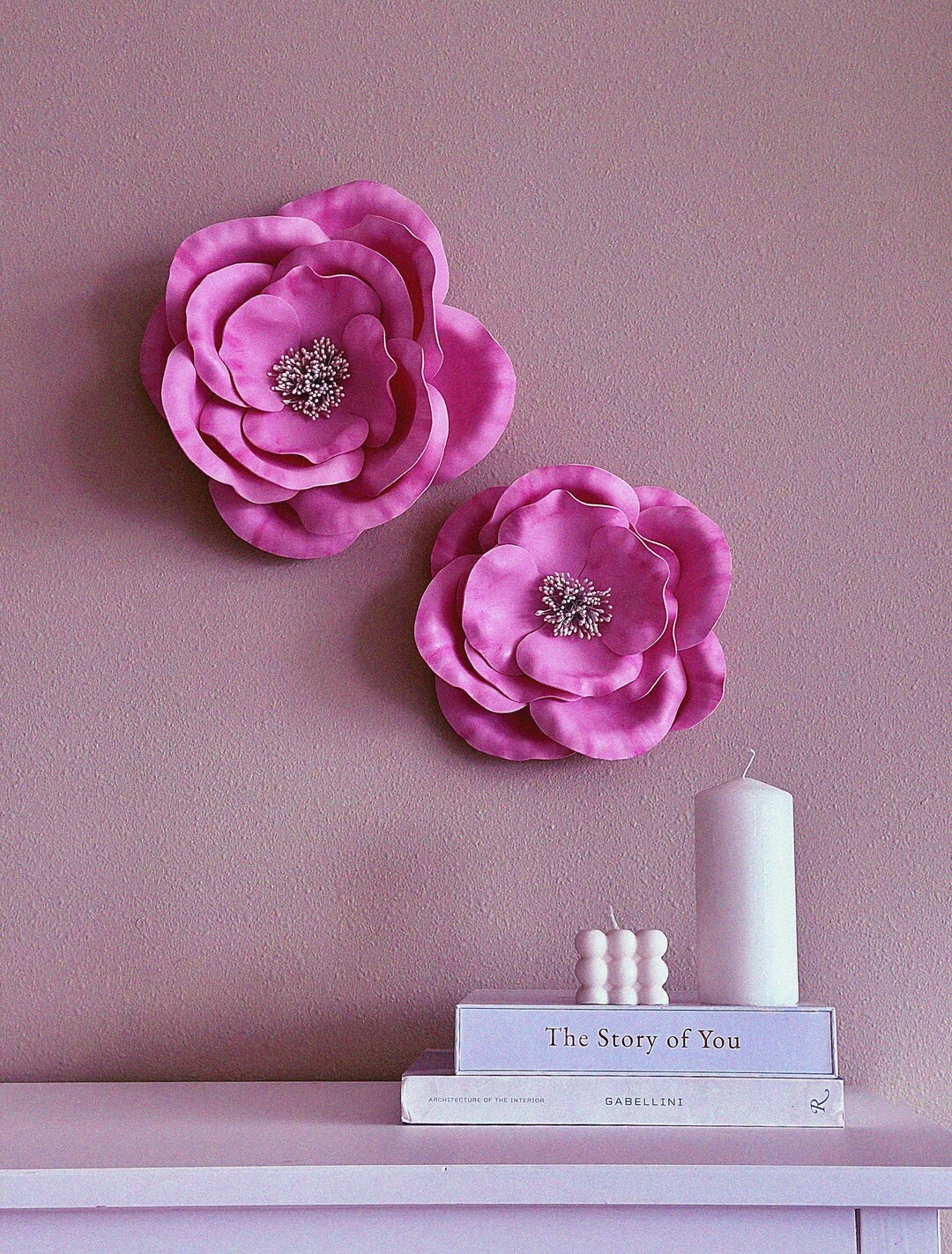 Nursery Foam Flowers Barbie Pink Nursery Decor Paper Flowers Wall Decor ...