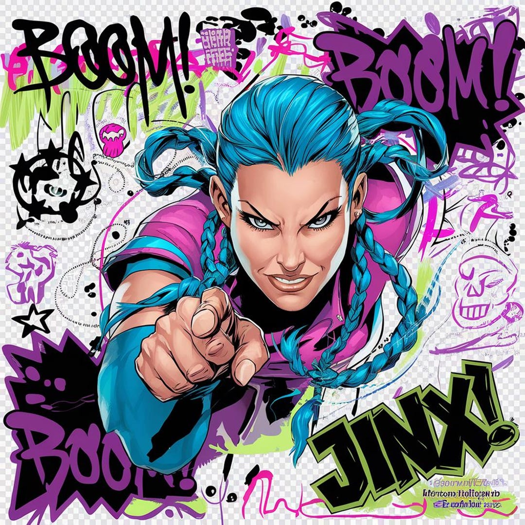 Jinx Arcane Png, Gaming Png, LOL Png, Video Game Png, Moba Game Png ...