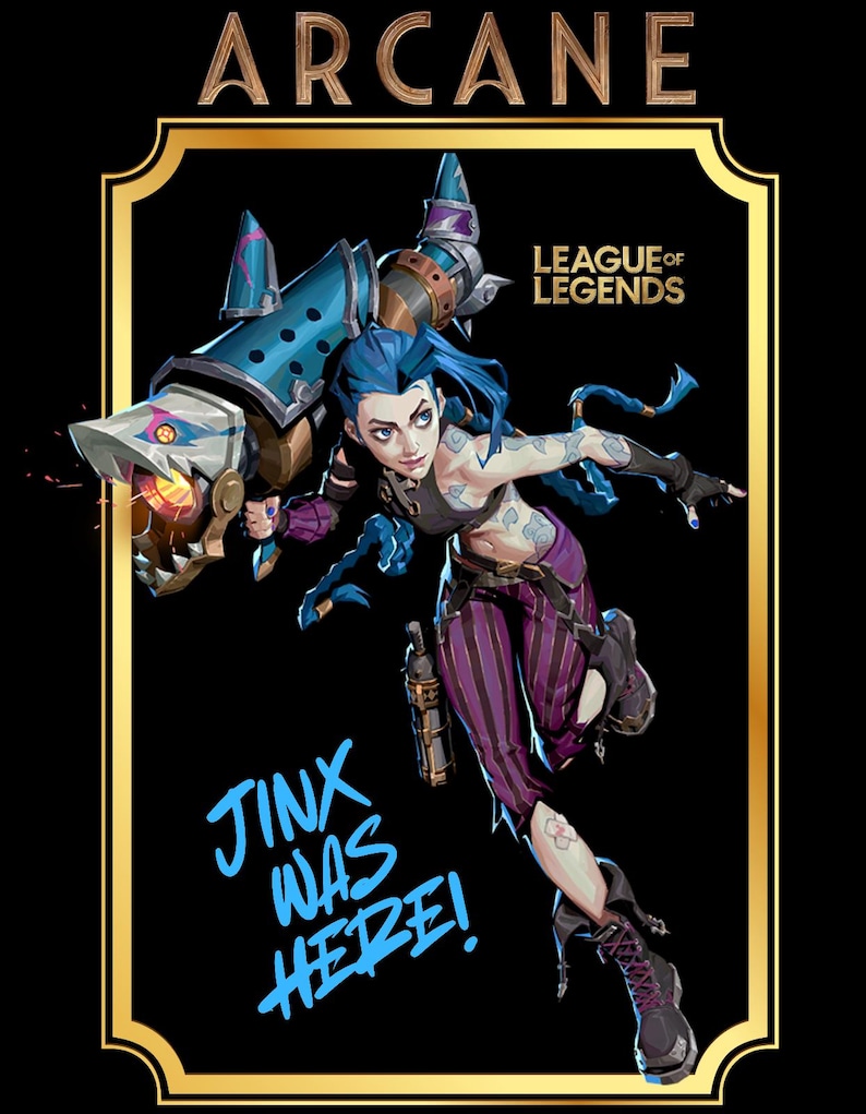 Jinx Arcane Png, Gaming Png, LOL Png, Video Game Png, Moba Game Png ...