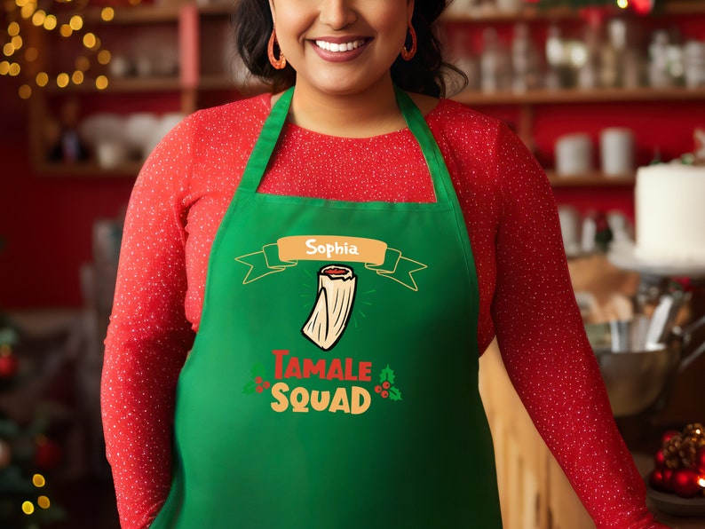 Christmas Tamale Making Matching Family Apron Set, Tamale Bib Aprons ...