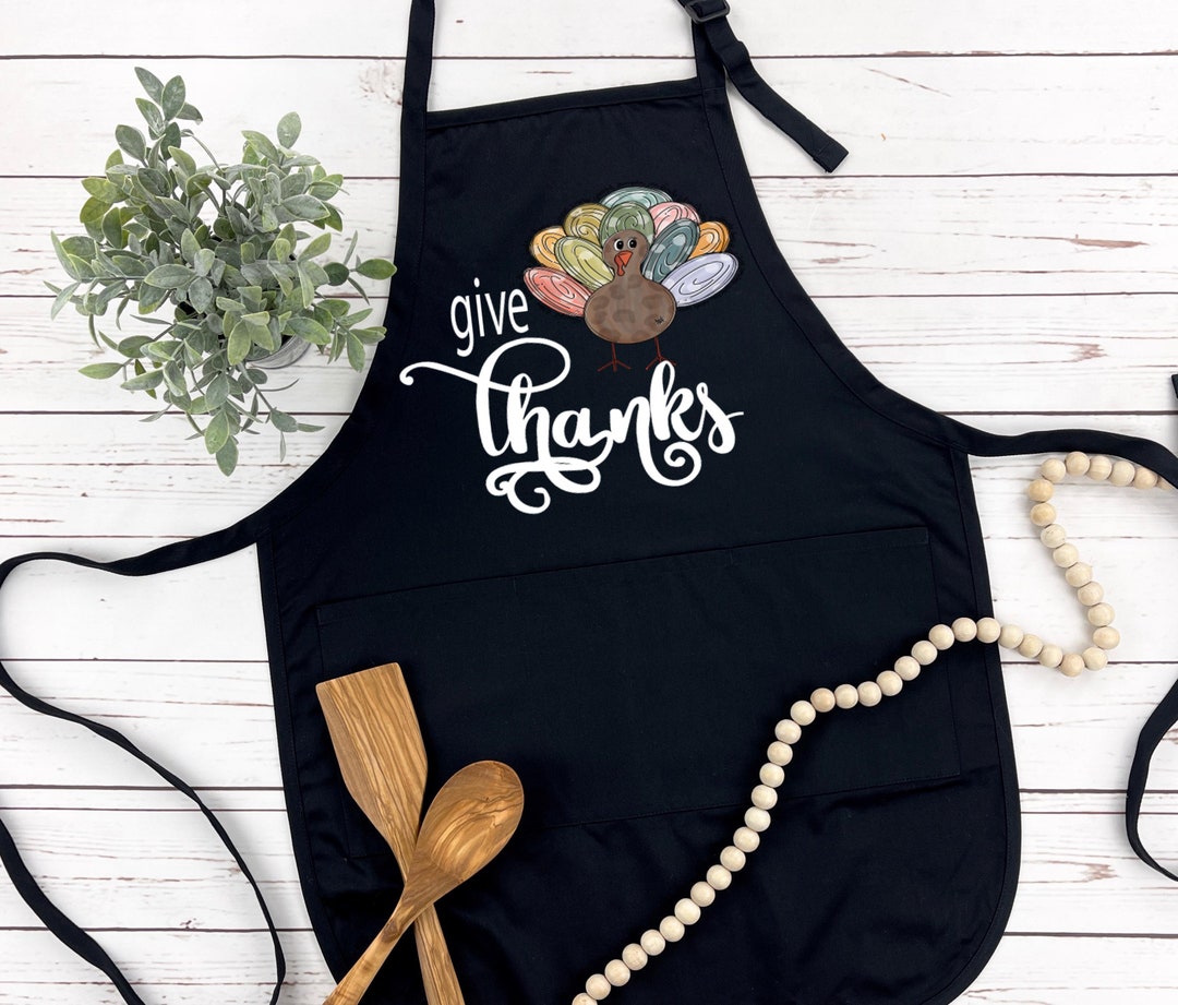 Personalized Thanksgiving Apron: Turkey Chef Apron With Pockets - Etsy