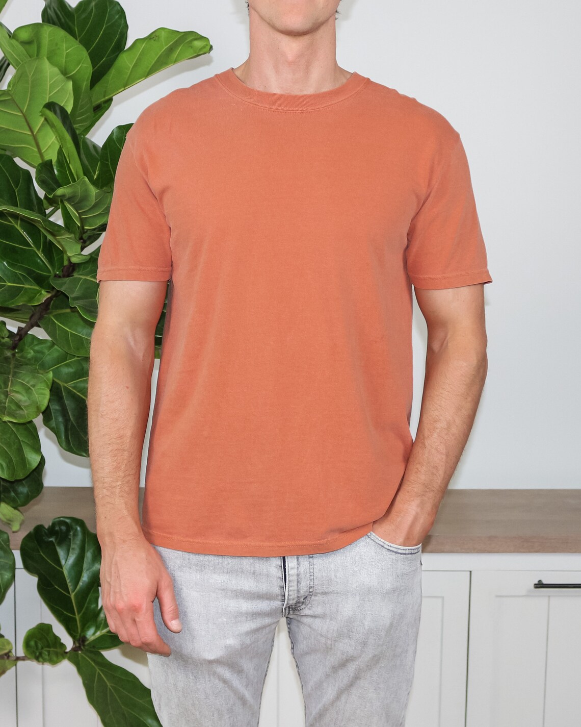 Comfort Colors Shirts, %100 Cotton T-shirts Trendy Soft Vintage Colored ...