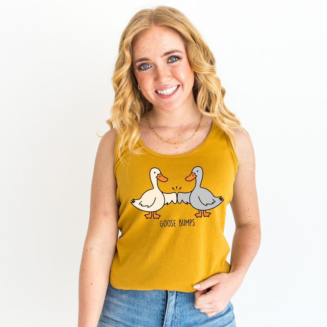 Goose Bumps Flowy Tank Top,funny Goose Tank Top,silly Goose Tank ,goose ...