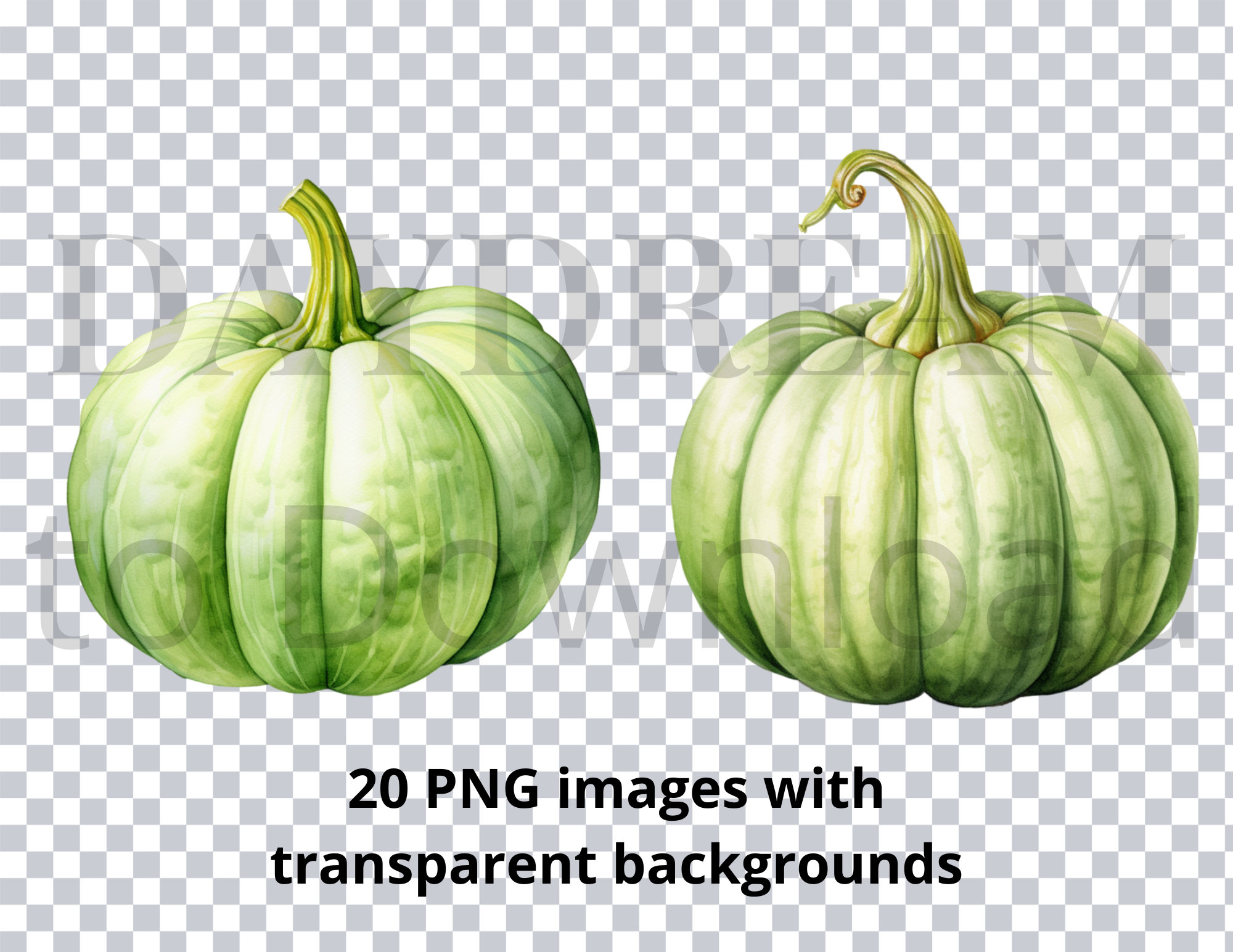 Watercolor Pumpkin Clipart, Fall Clipart, Instant Download, for ...