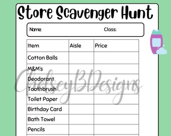 Summer Grocery Store Scavenger Hunt Summer Activity, Summer Learning ...