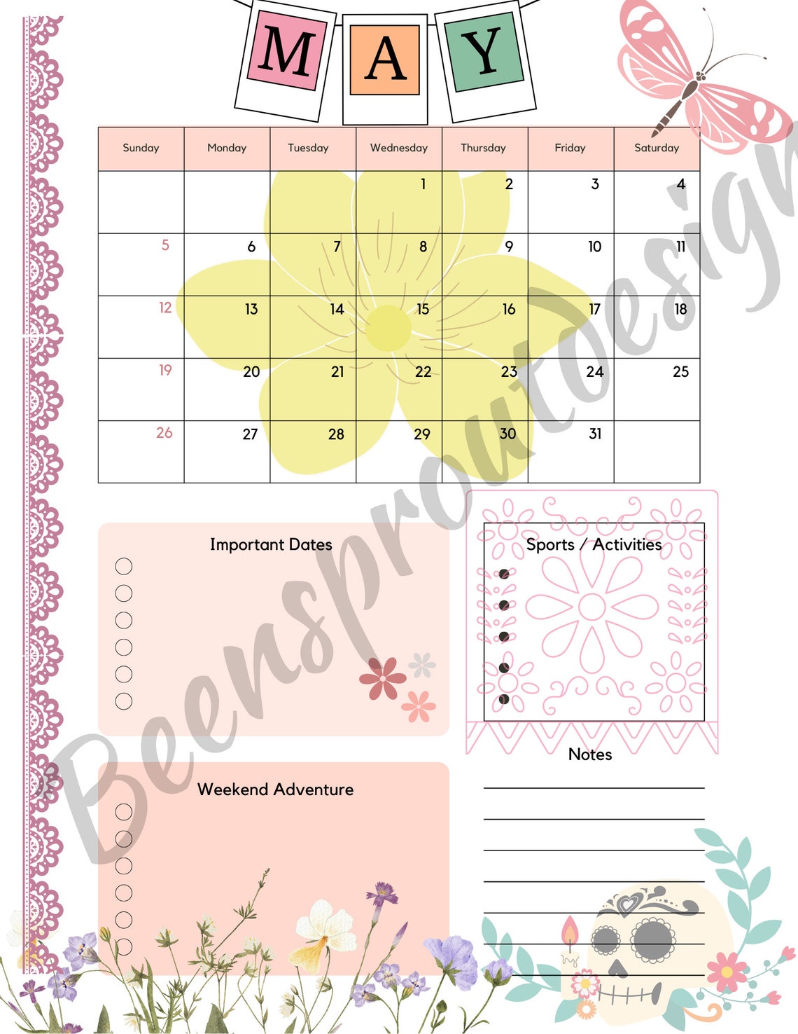 Custom Family Calendar 2023-2024 School Year - Etsy