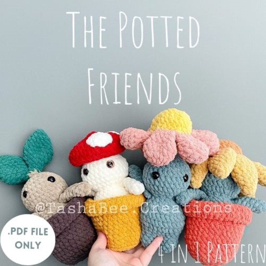 The Potted Friends CROCHET PATTERN - Etsy