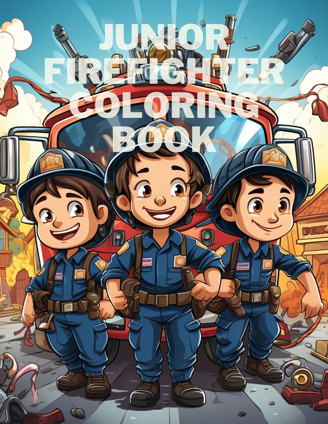 Firefighter Coloring Book for Kids - Etsy
