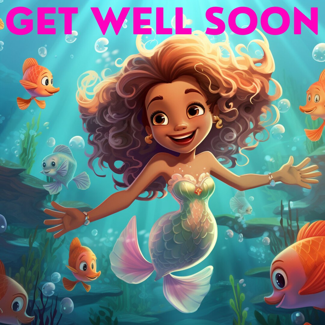 Mermaid Get Well E-card - Etsy