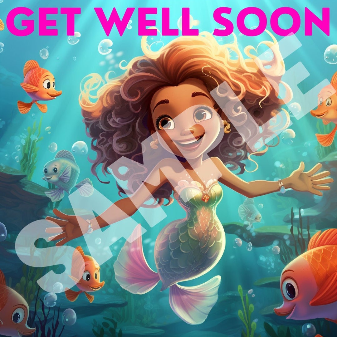 Mermaid Get Well E-card - Etsy