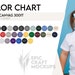 Color Chart Gildan 5000 Tshirt Men, Color Table POD G5000 Tee, T-shirt ...