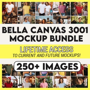 Bella Canvas 3001 Mockup Bundle 3001 Tshirts Bundle Bella - Etsy