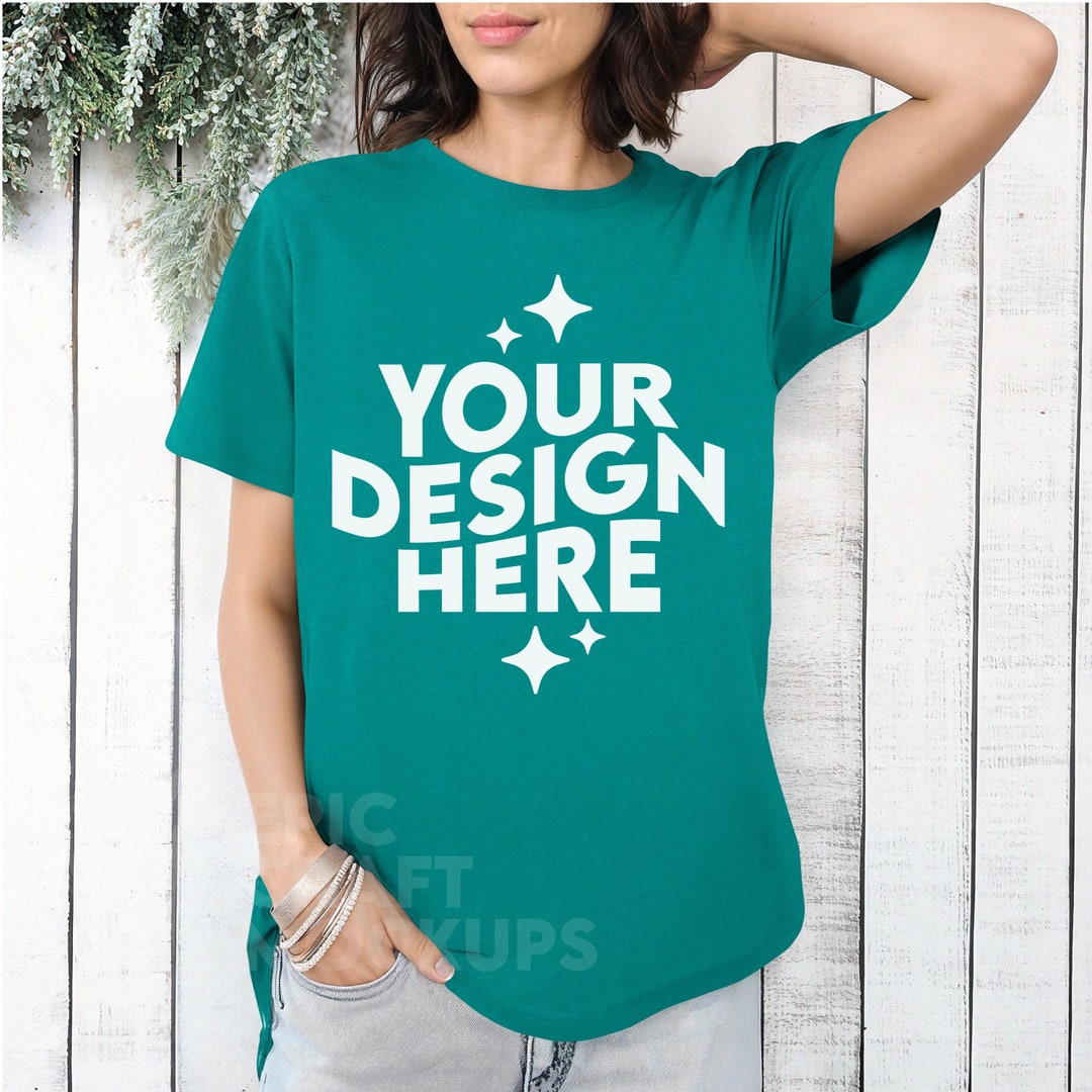 Antique Jade Dome Gildan 5000 Mockup Tshirt Women, G5000 POD Styled ...