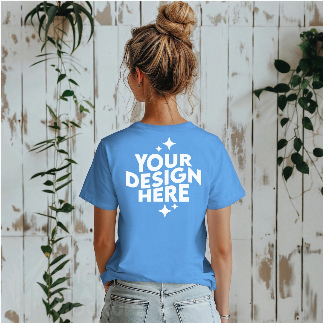 Iris Back Gildan 64000 Mockup Tshirt Women, G64000 POD Styled Boho ...