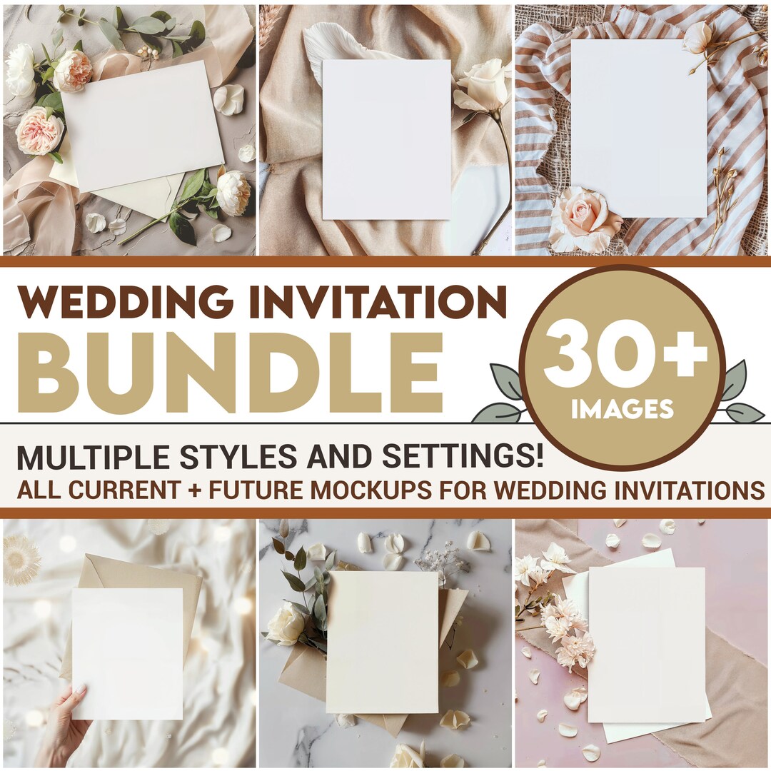 Mockup Bundle Wedding Invitation Mockups, Mega Shop Section Lifetime ...