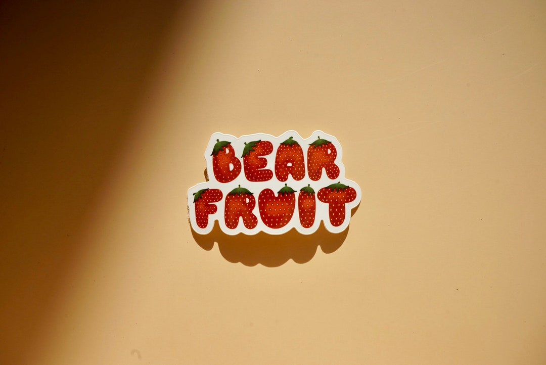 Christian Jesus Strawberry Sticker - “bear Fruit” - Etsy