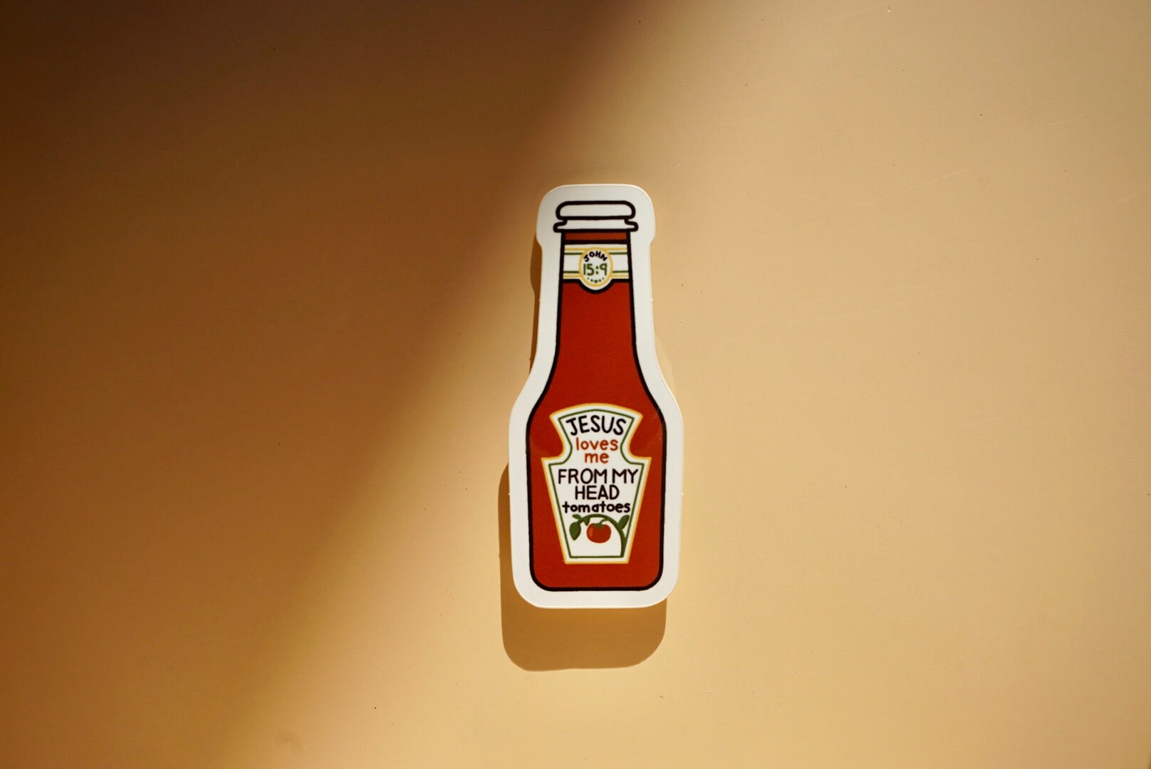 Christian Ketchup Sticker - “jesus Loves Me” - Etsy
