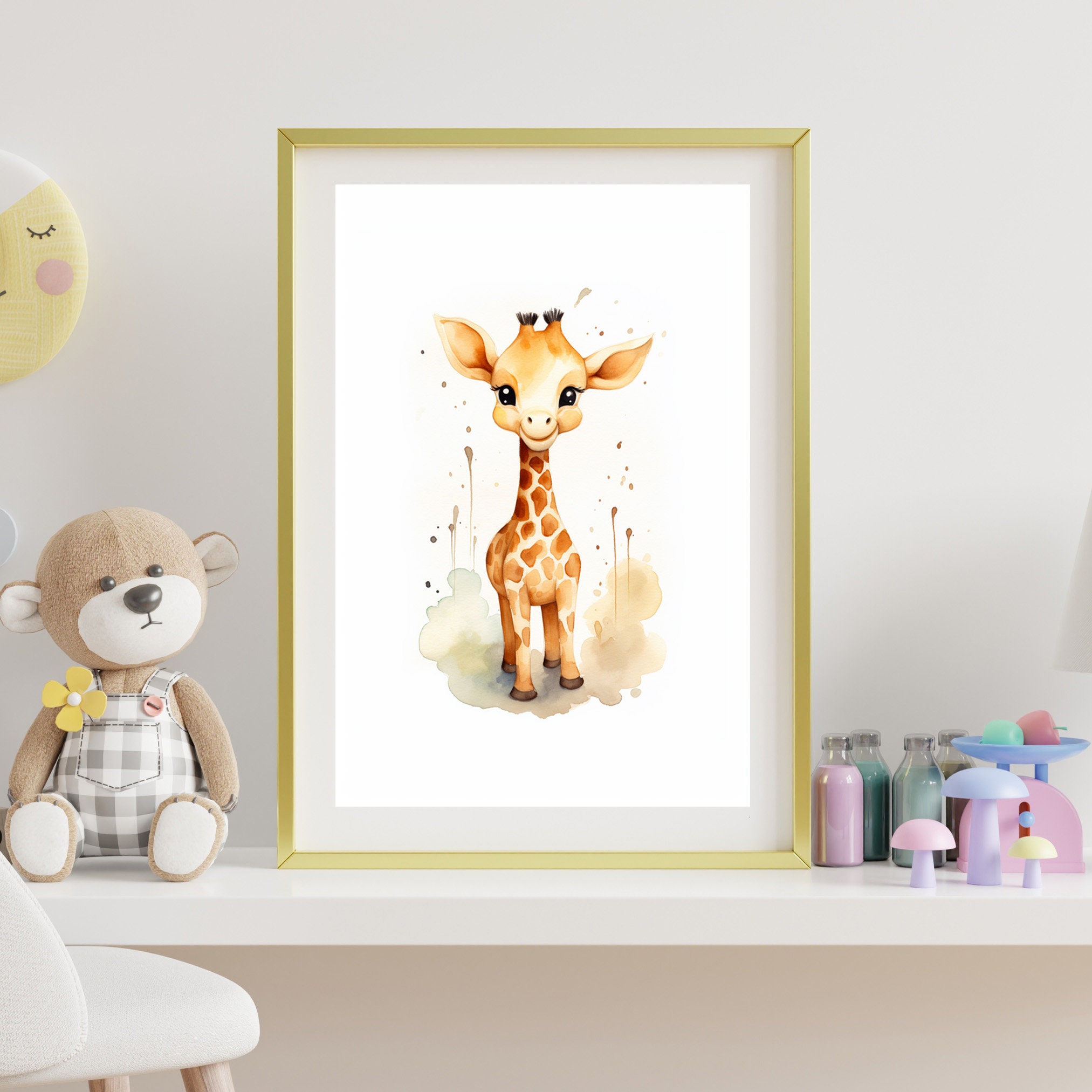 Baby Giraffe Printable Art | Gender Neutral Nursery Wall Decor ...