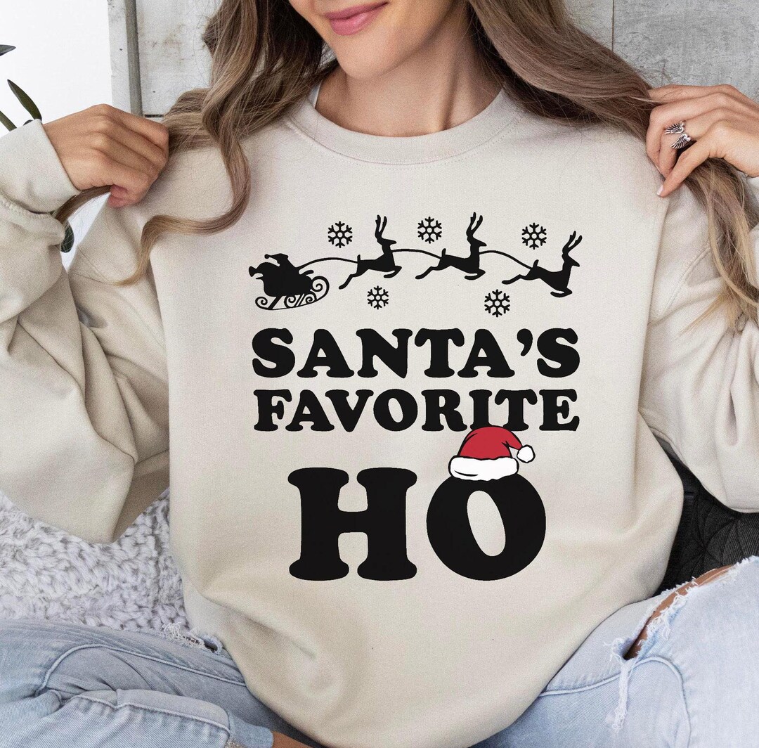 Santas Favorite Funny Naughty Christmas Xmas T-shirt, Santa Shirt for ...