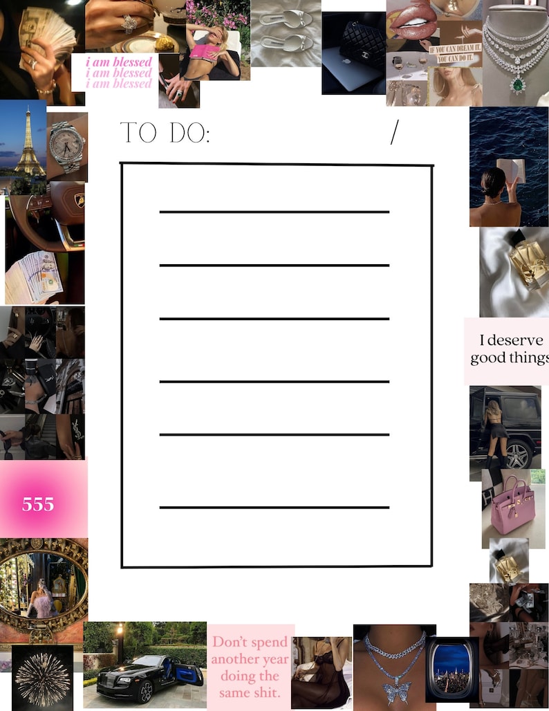 Manifestation Planner With Vision-board Inspired Pages, a Guide to ...
