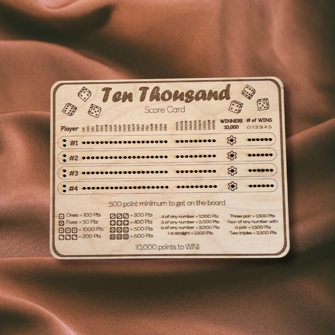 Handmade Ten Thousand Dice Game | Personalized Wood Board - Etsy